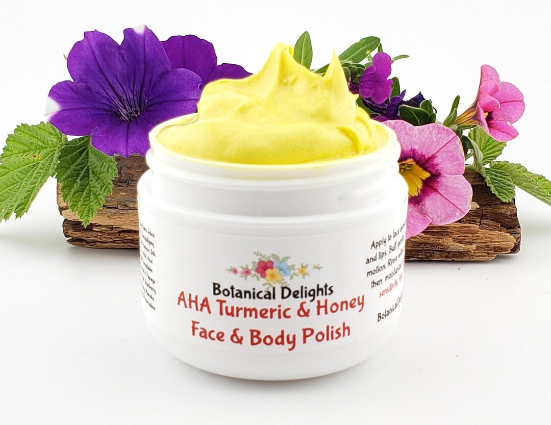 AHA Turmeric & Manuka Honey Face Body Polish, Facial Scrub, Pore ...