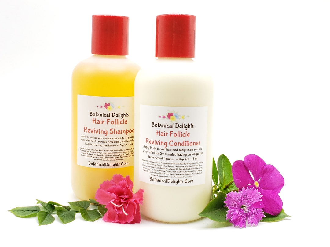 Hair Follicle Stimulating Shampoo & Conditioner DHT Blockers, Essential ...