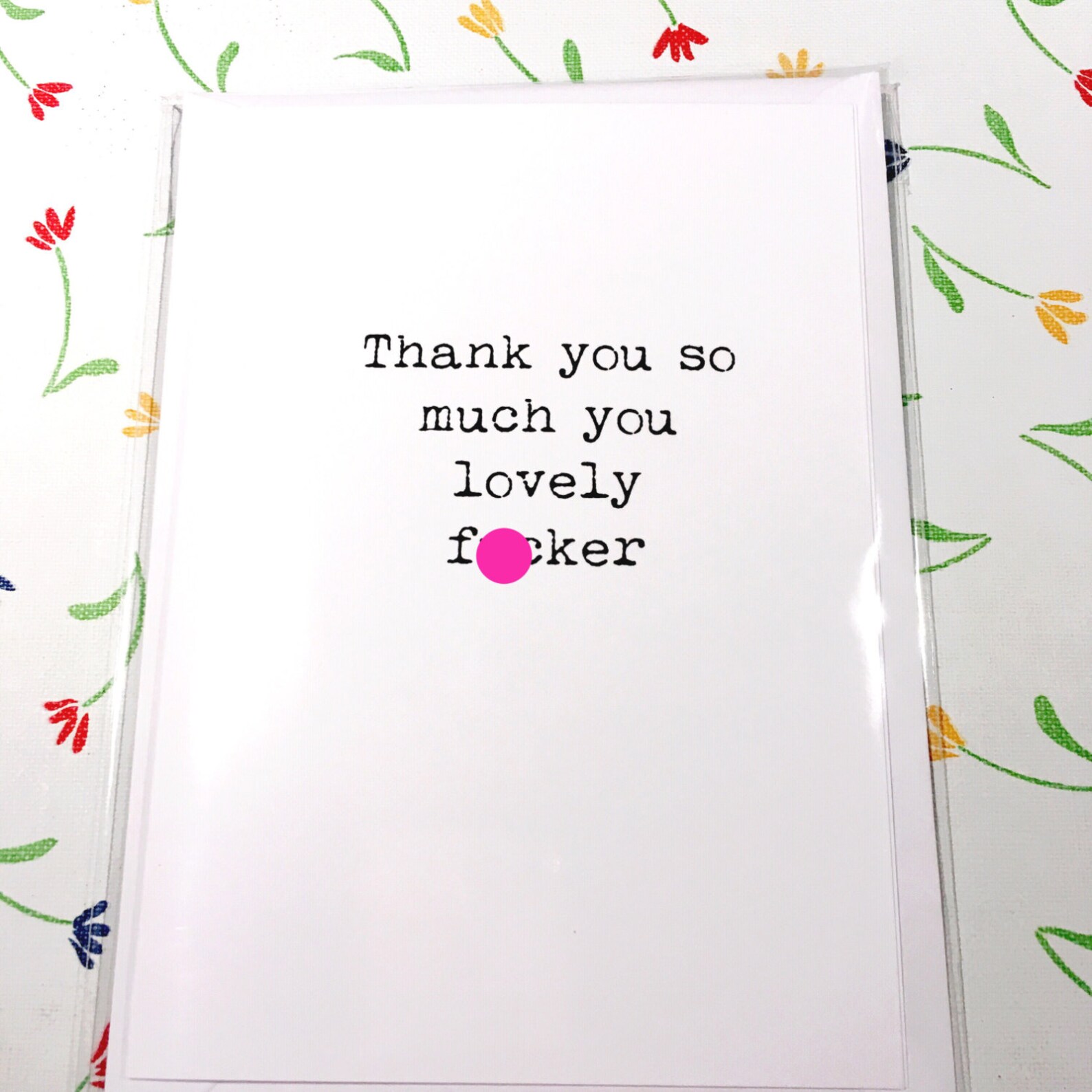 Thank You/thanks/offensive/funny/swearing/rude/blank/card - Etsy