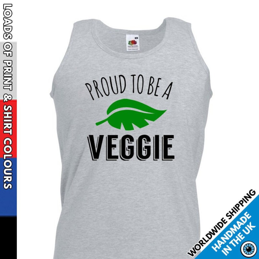 Mens Proud Veggie Printed Vest Fun Vegetarian Cooking Vegan - Etsy