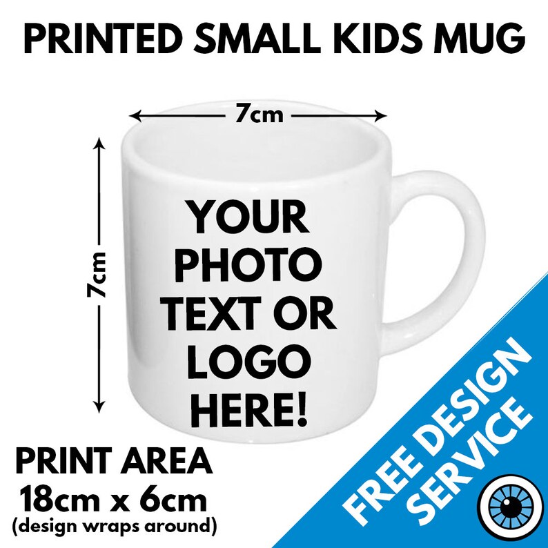Custom Printed Kids Mug 6oz Small Ceramic Personalised Image - Etsy
