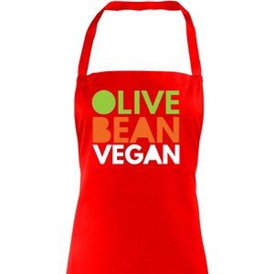 Olive Bean Vegan Apron • Adults Custom Printed Aprons • Vegan ...