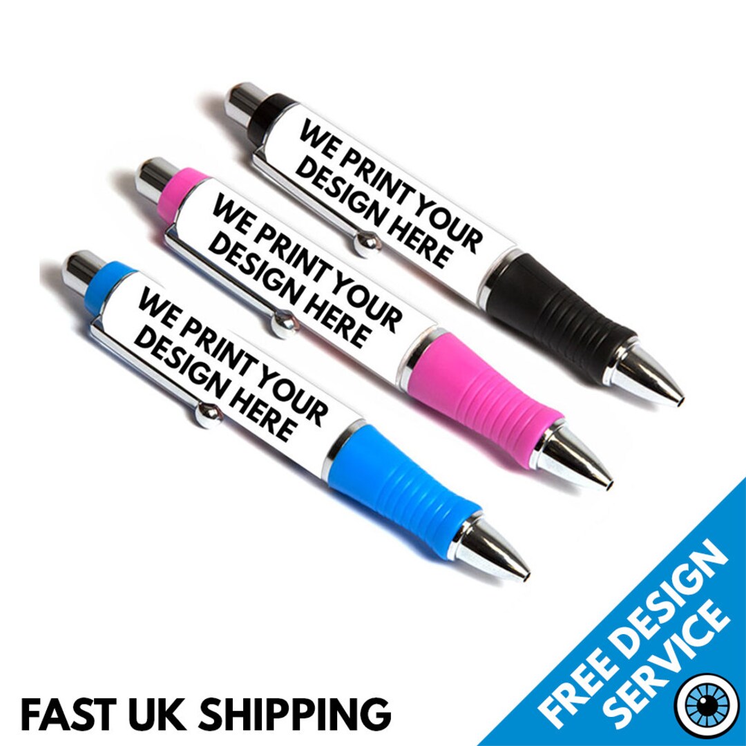 Custom Printed Pen Large - Personalised Image Photo Gift Pens Business ...