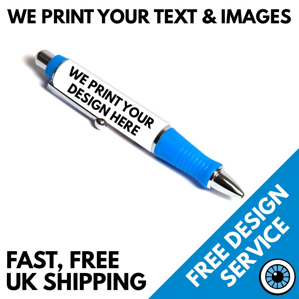 Custom Printed Pen Large Personalised Image Photo Gift Pens - Etsy UK
