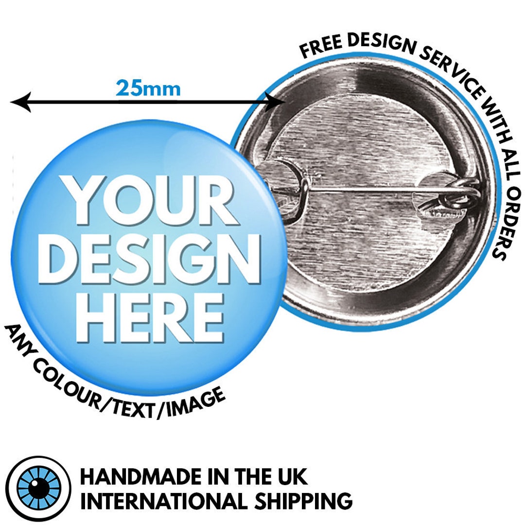 25mm Custom Badges Personalised Button Badge Hen & Stag - Etsy UK