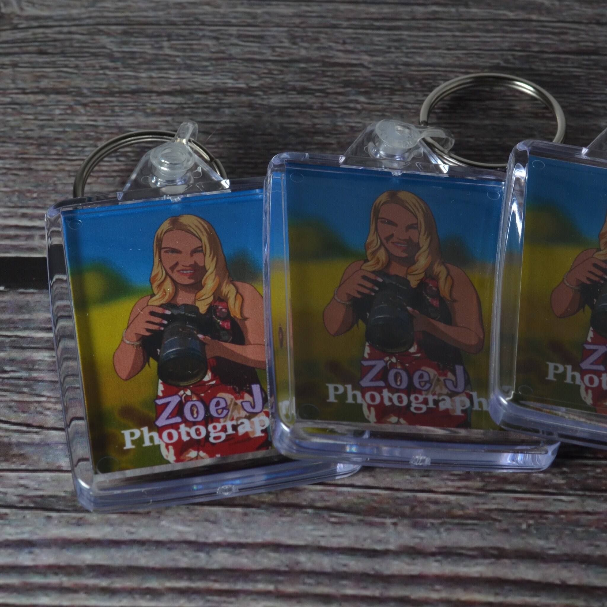 45 X 35mm Custom Printed Keyring Key Ring Personalised Print - Etsy