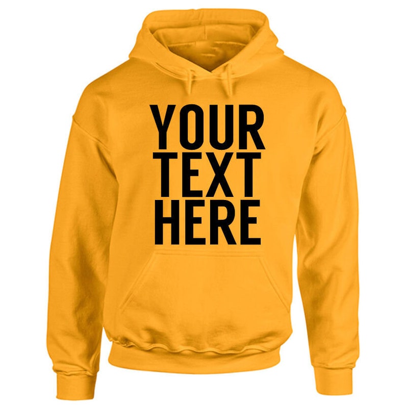 Adults Custom Printed Text Hoodie • Personalised Hooded Top - Etsy