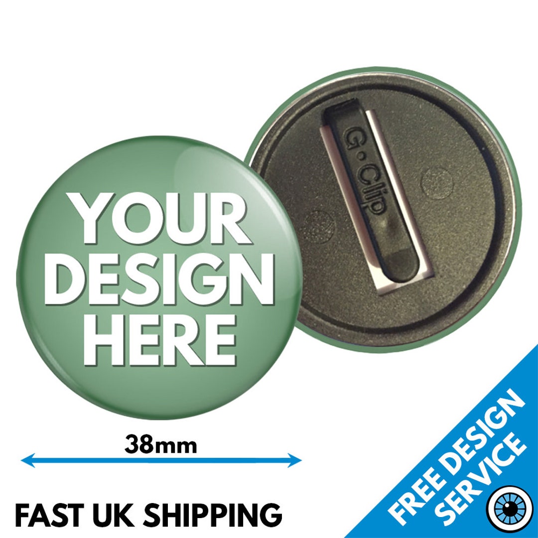 38mm Custom Badges - Safety Back • Button Badge Hen & Stag Night ...