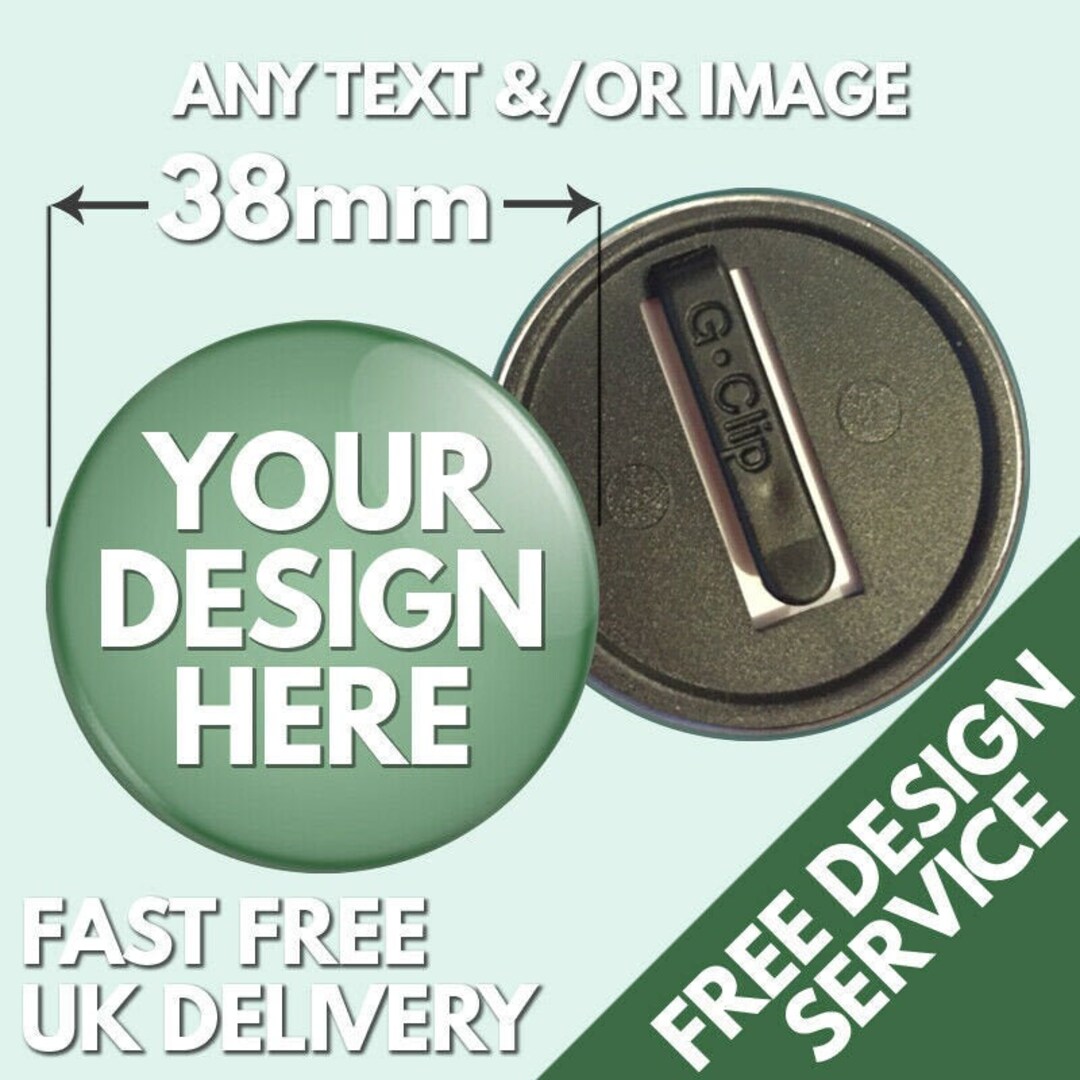 38mm Custom Badges Safety Back Button Badge Hen & Stag - Etsy UK