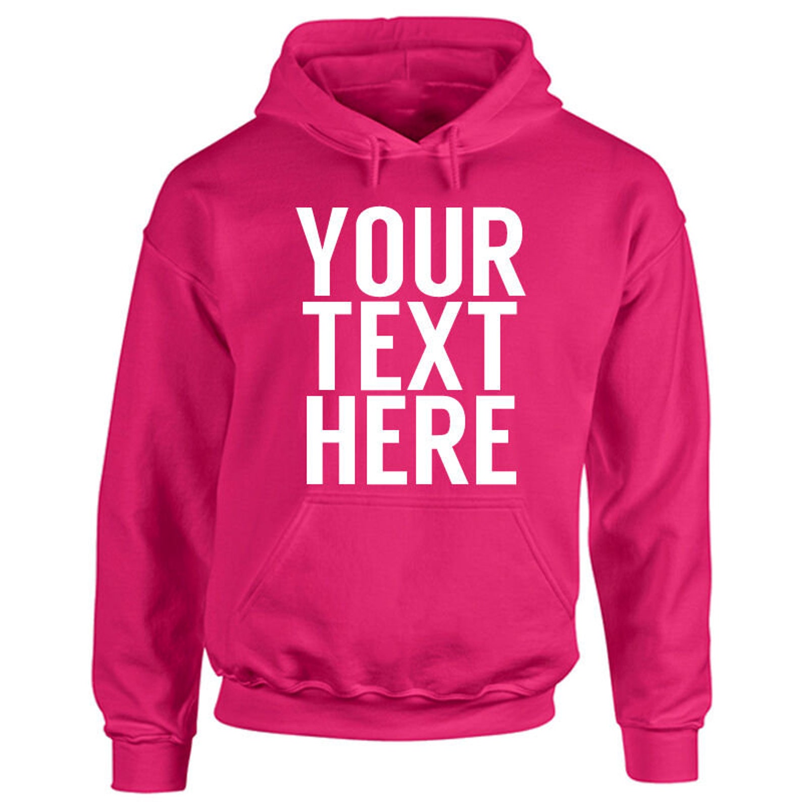 Adults Custom Printed Text Hoodie • Personalised Hooded Top - Etsy