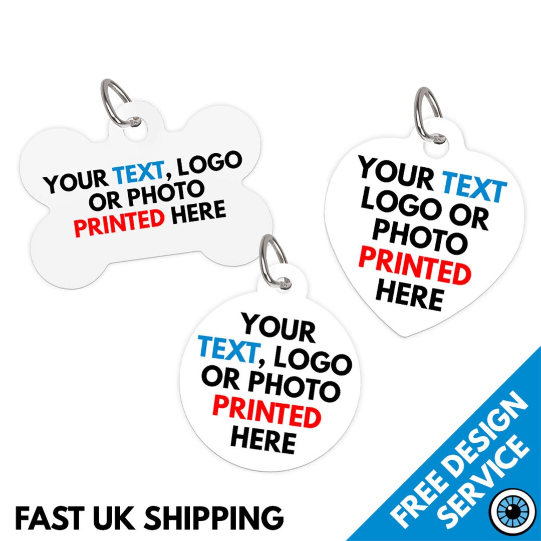 Custom Printed Pet Tag - Best Friend Charm Dog Cat Personalised Single ...