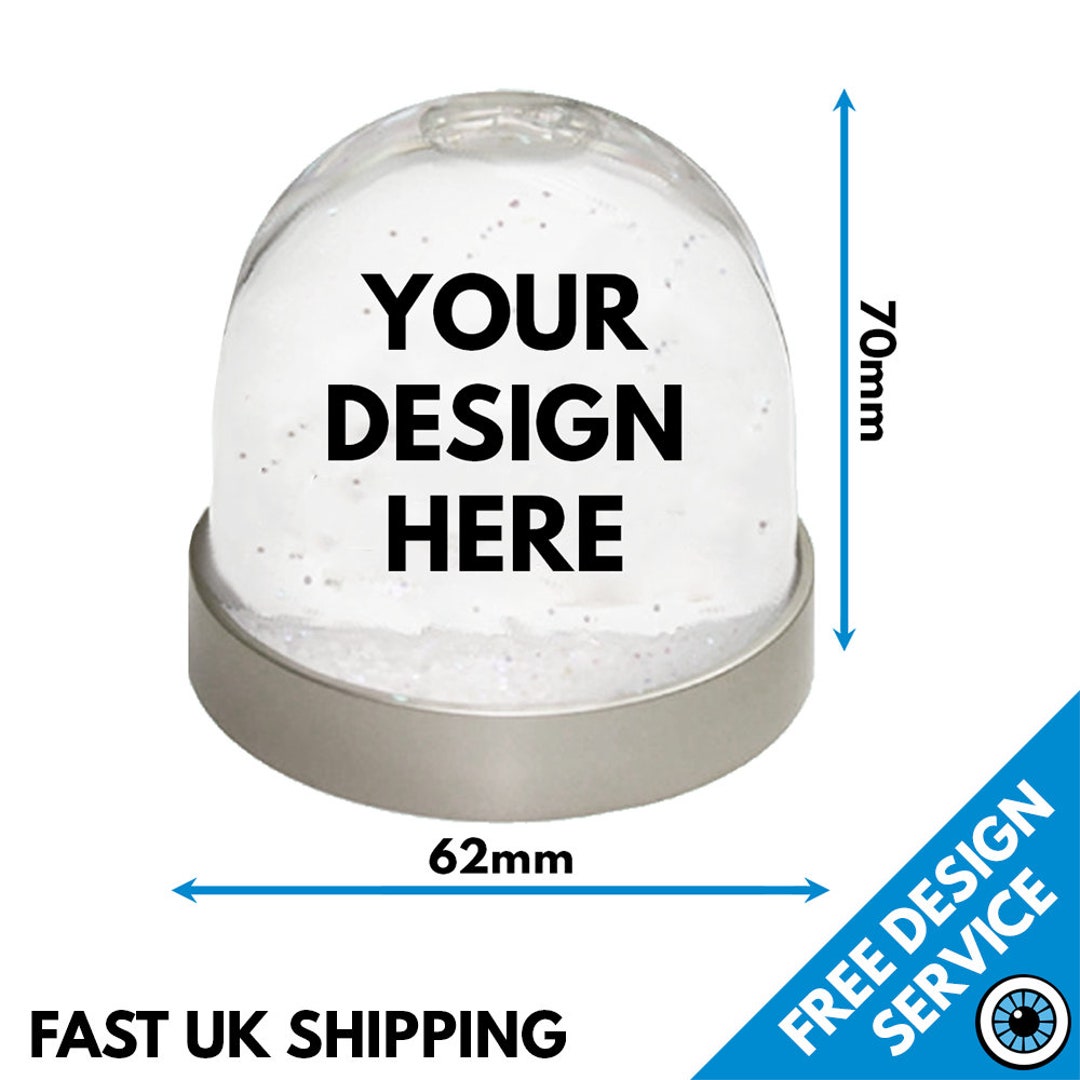 Custom Snow Globe • Personalised Snowglobe Christmas Gift Image Text ...