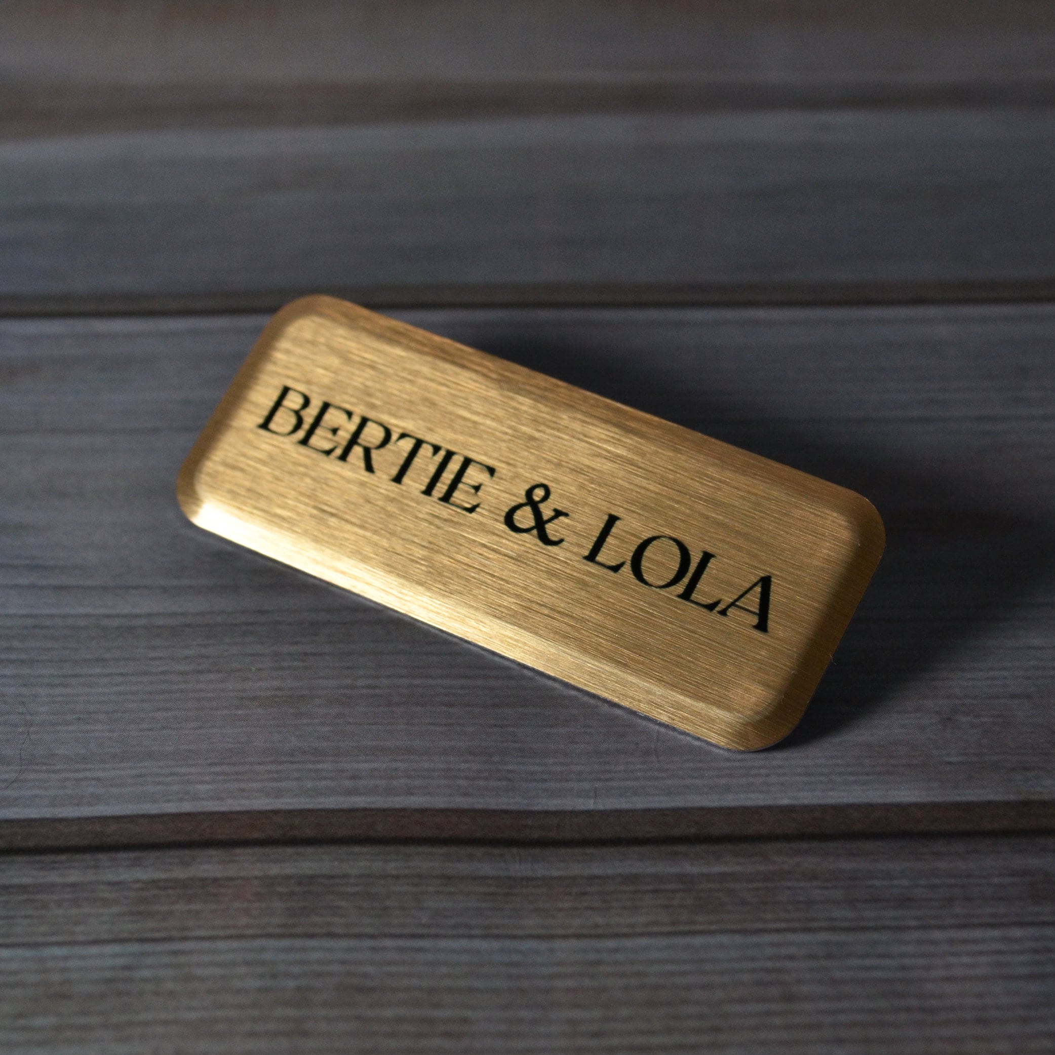 Custom Printed Metal Name Badges Gold Silver Full Colour - Etsy