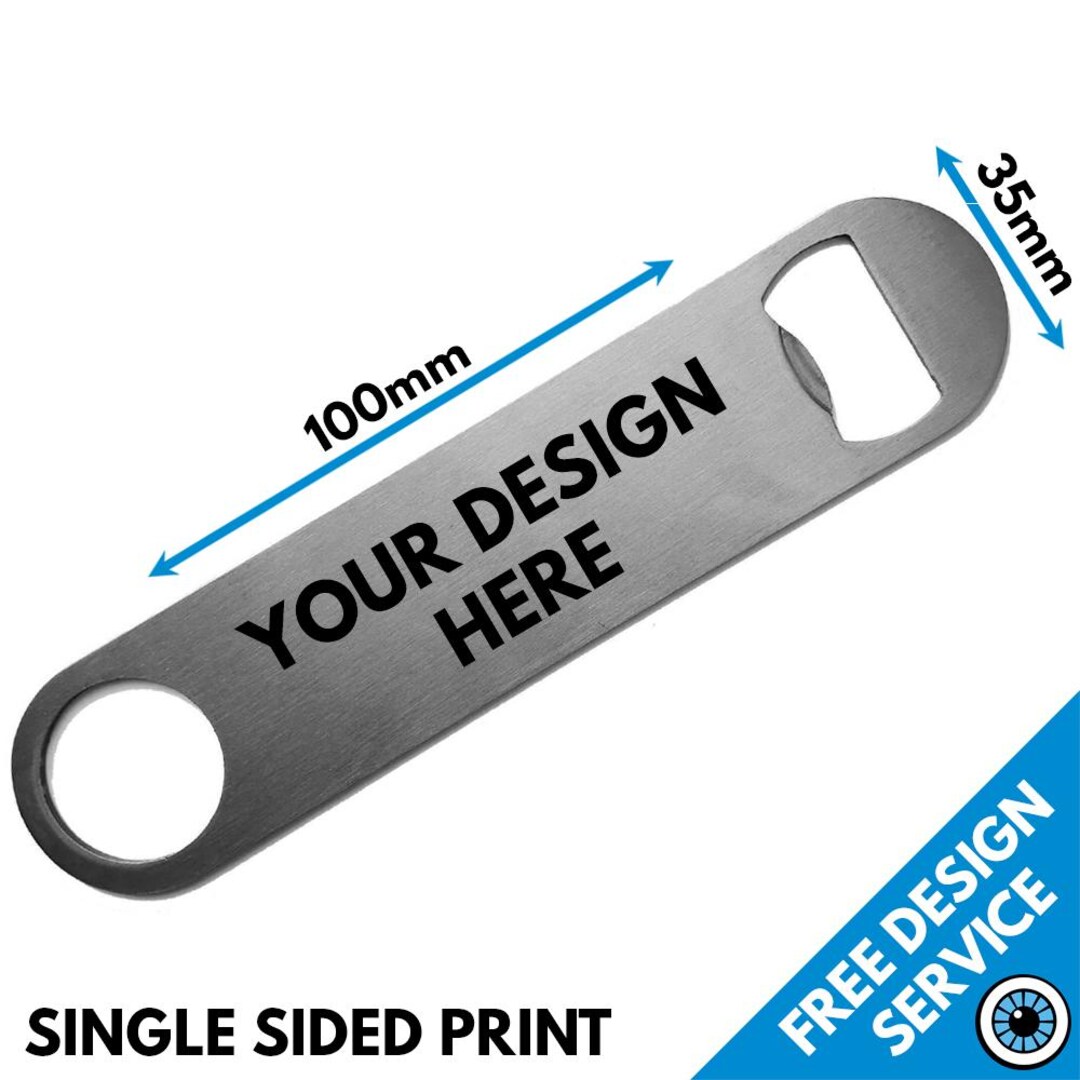 Custom Printed Bar Blade • Printed Metal Bar Blades • Bottle Opener ...