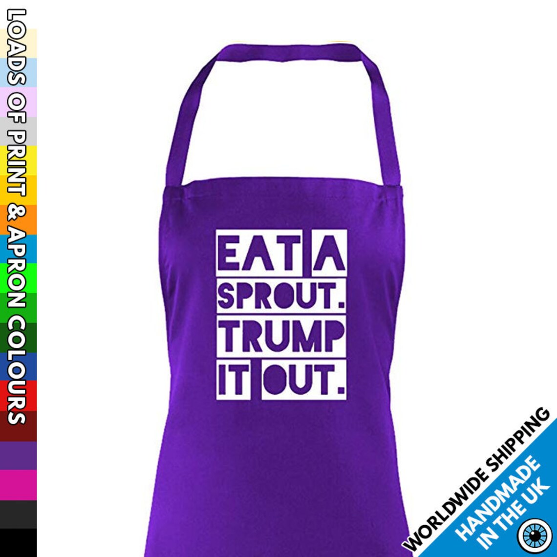Eat A Sprout Trump It Out Apron Custom Printed Chef Cook | Etsy