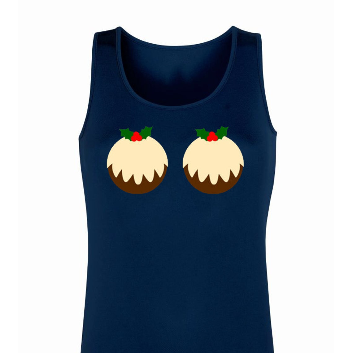 Ladies Christmas Puddings Vest Funny Rude Xmas Day Girls | Etsy