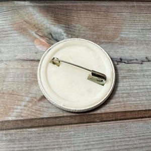 38mm Metallic Custom Badges • New Plastic Backed • Personalised Printed ...