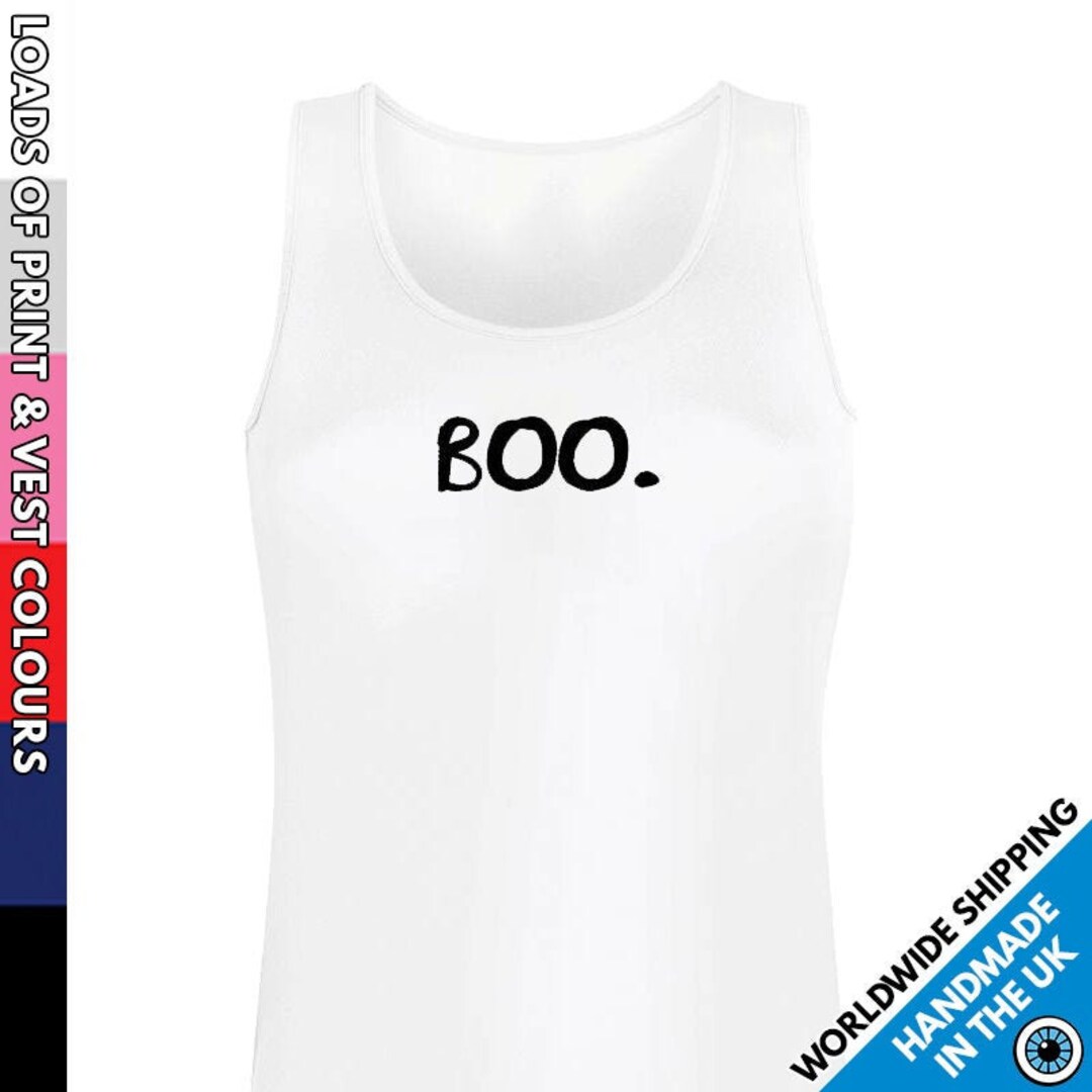 Ladies Little Boo Vest Girls Tank Top Lady Vests Slim Fit Understated ...
