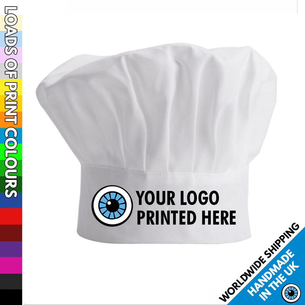 Custom Printed Chef Hat Image Logo Kitchen Cap Custom Cook | Etsy