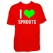 Mens I Love Sprouts T Shirt - Funny Brussel Sprouts Christmas Diet ...