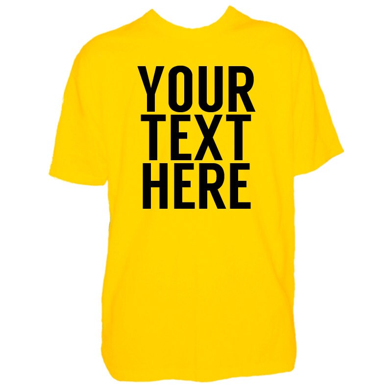 Childrens Custom Text Printed T Shirt Any Name or Text - Etsy UK