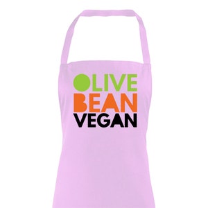 Olive Bean Vegan Apron • Adults Custom Printed Aprons • Vegan ...