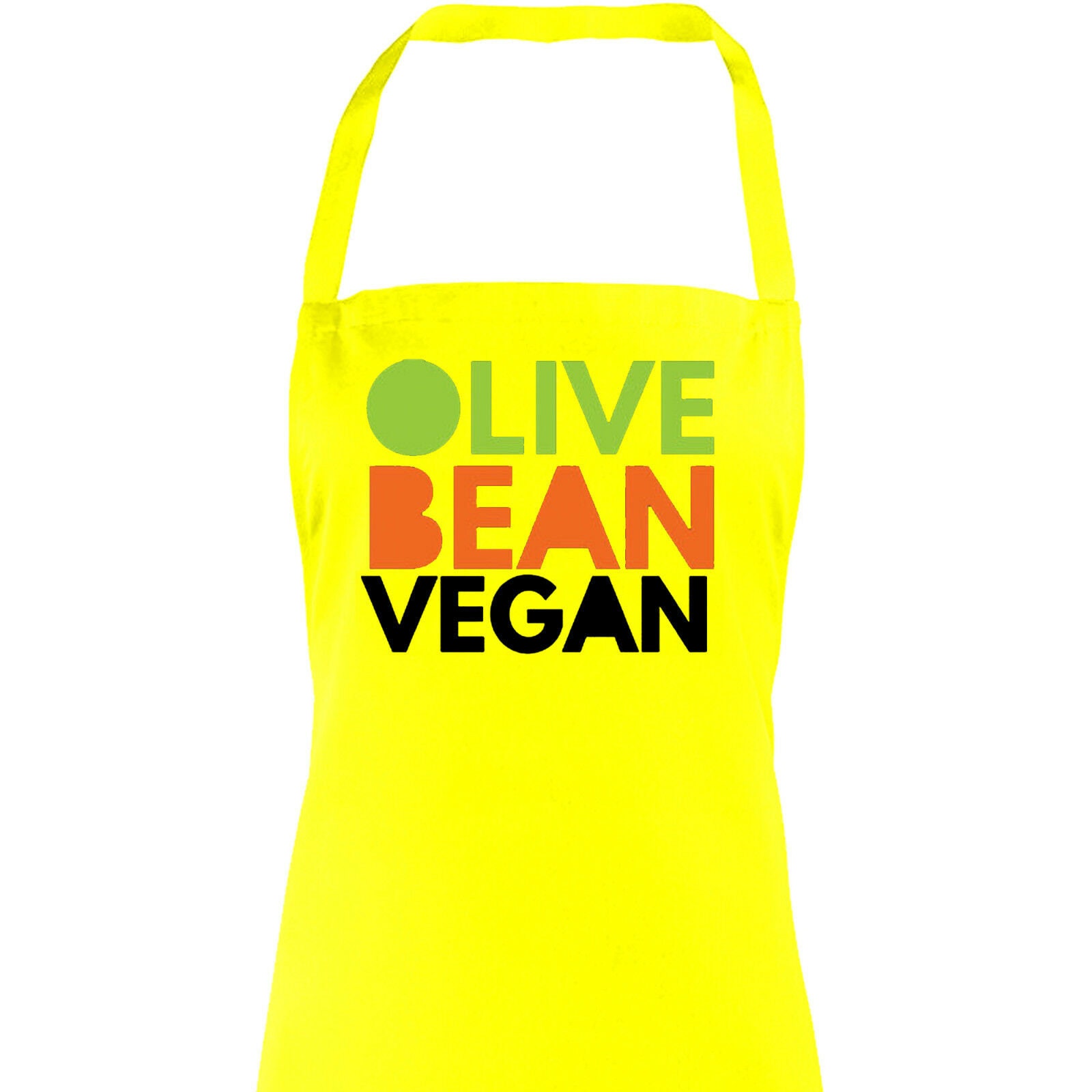 Olive Bean Vegan Apron Adults Custom Printed Aprons Vegan - Etsy UK