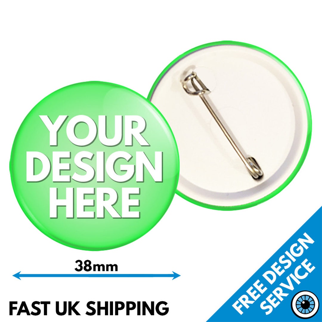 38mm Custom Badges - Plastic Back • Button Badge Hen & Stag Night ...