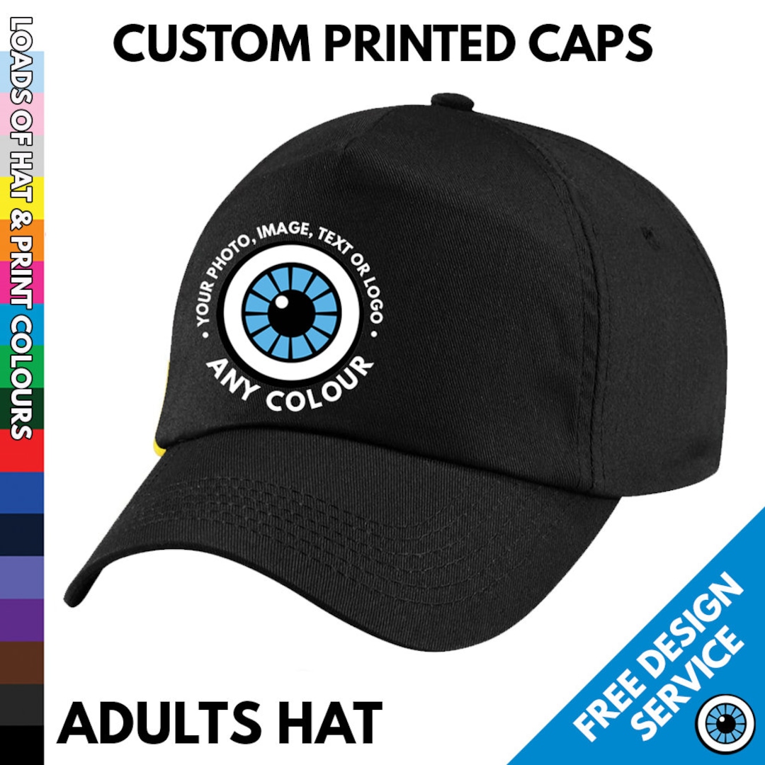 Custom Printed Adults Baseball Cap - Sports Hat - Your Design Image ...