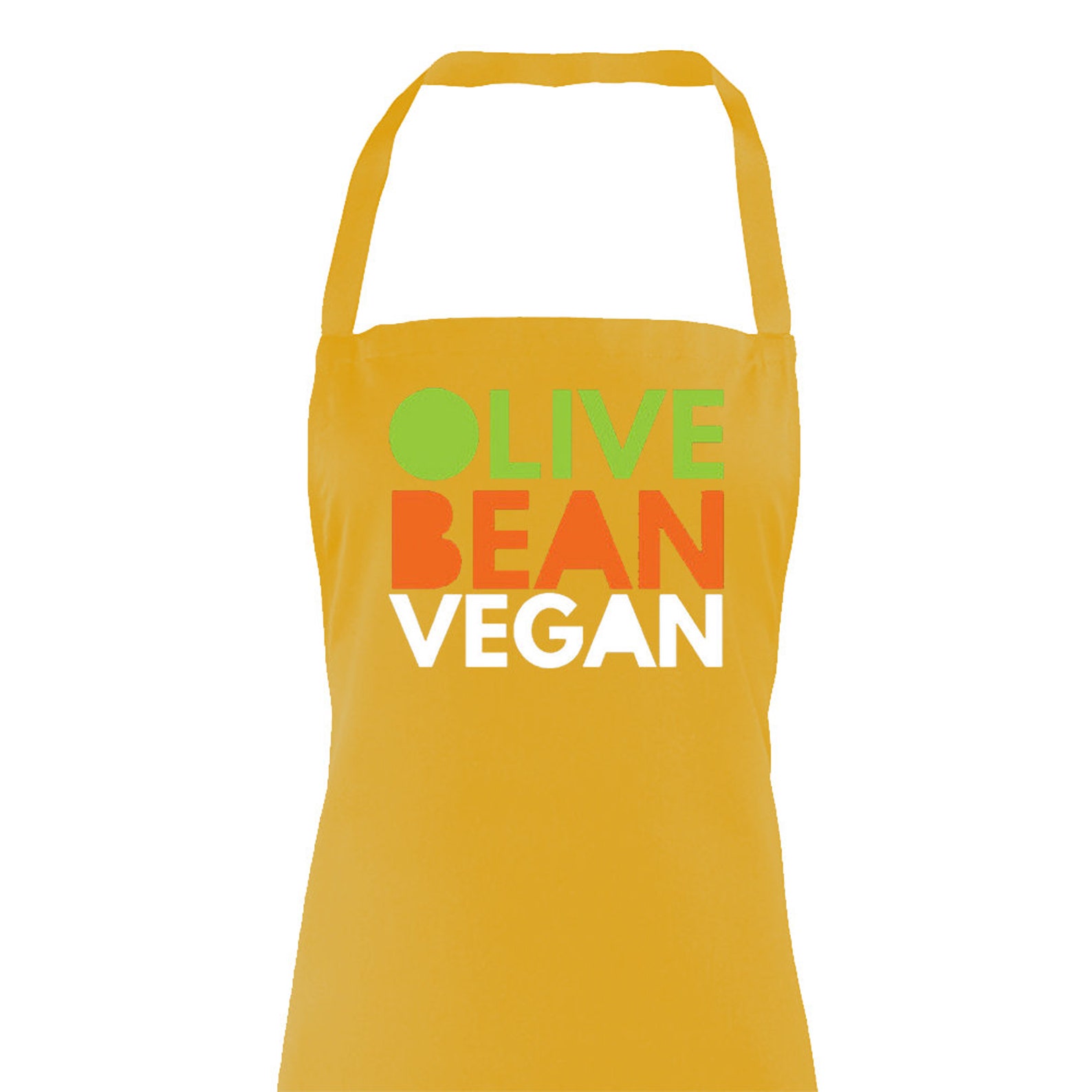 Olive Bean Vegan Apron Adults Custom Printed Aprons Vegan - Etsy UK