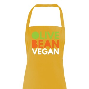 Olive Bean Vegan Apron • Adults Custom Printed Aprons • Vegan ...
