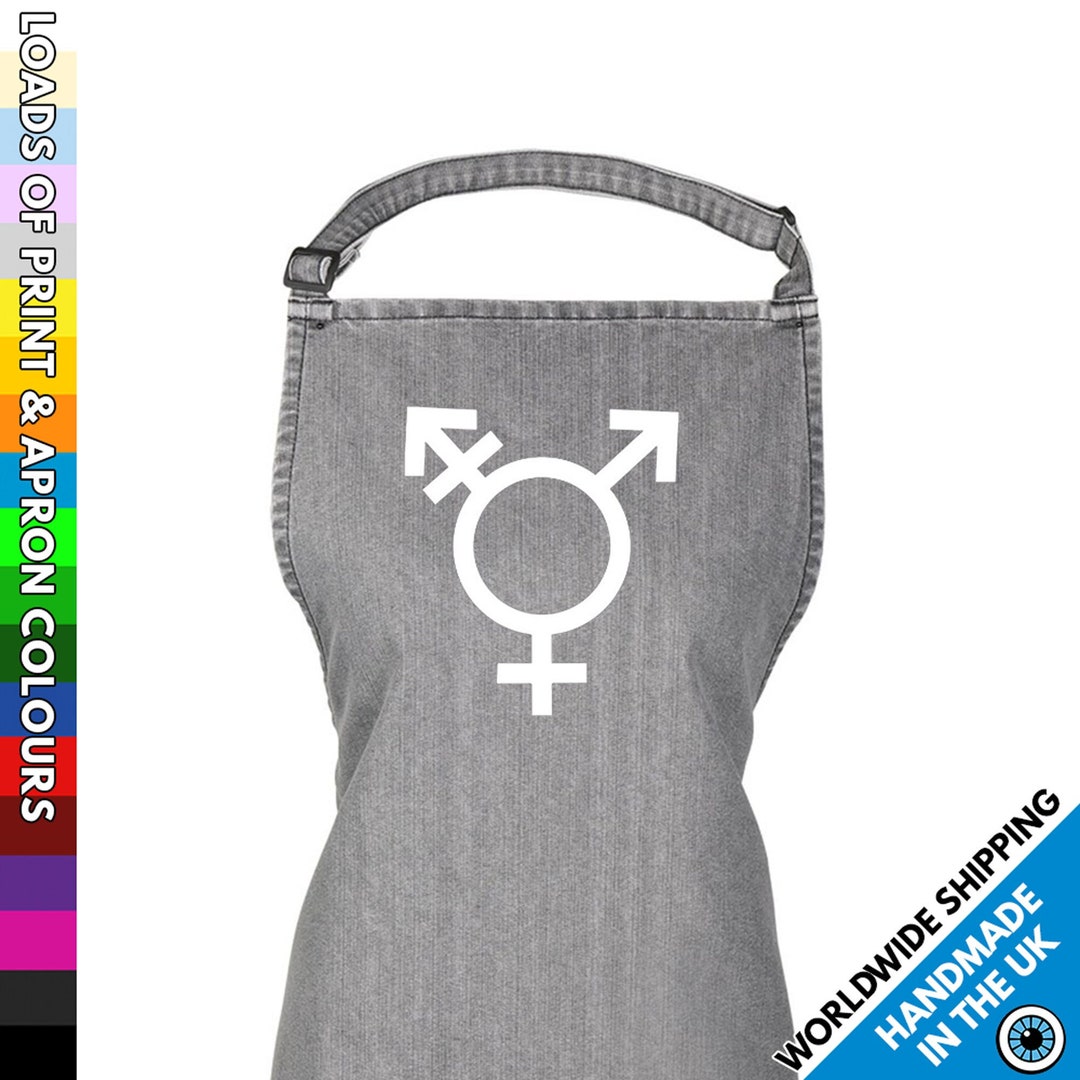 Transgender Symbol Apron • Adults Custom Printed Aprons • LGBTQIA+ ...
