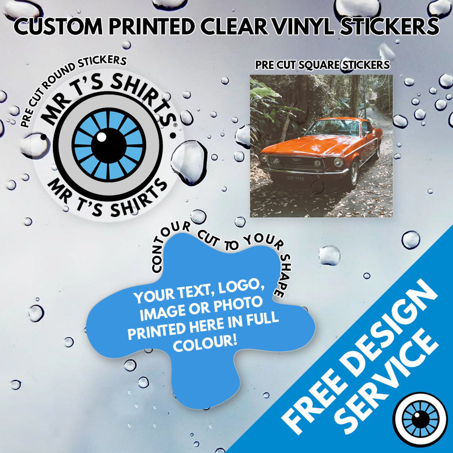 75mm Custom Printed Vinyl Stickers High Resolution Photo | Etsy