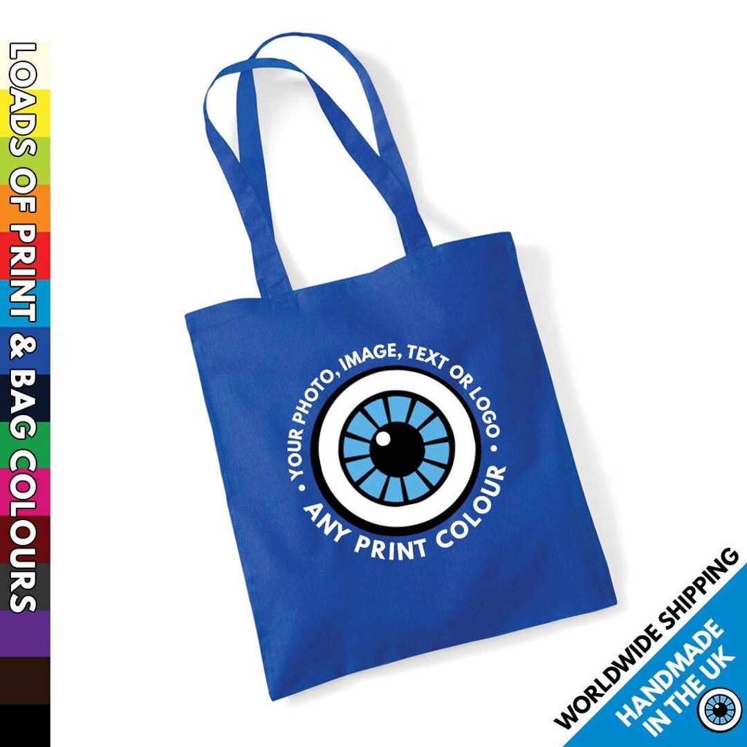 Custom Printed Image Tote Bag • Custom Logo Print - Personalised Fabric ...