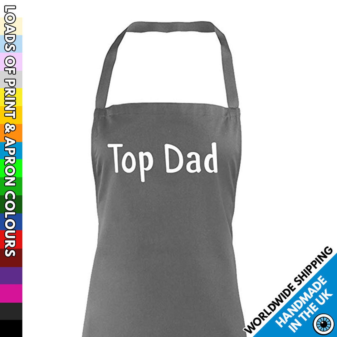 Top Dad Apron Custom Printed Chef Cook Cooking Present Personalised ...
