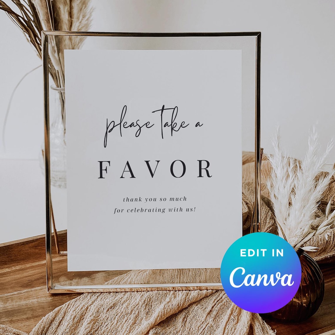 Please Take a Favor Sign Printable, Wedding Favor Table Sign 8x10 ...