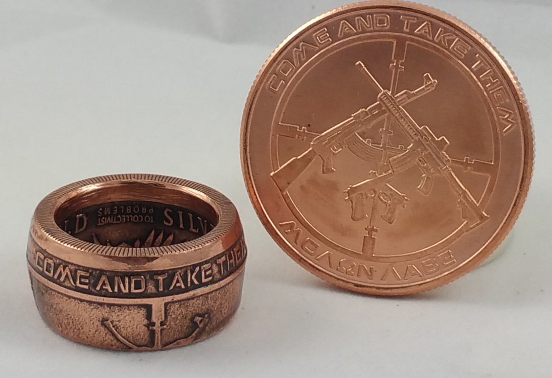 Come and Take Them 1oz Copper Coin Ring - Etsy
