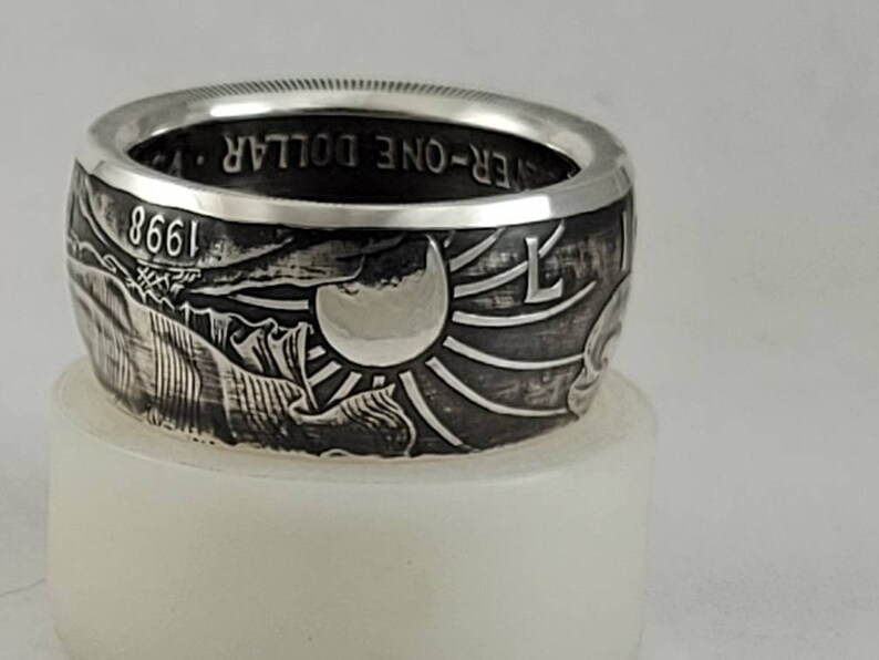 American Eagle Silver Dollar Coin Ring - Etsy
