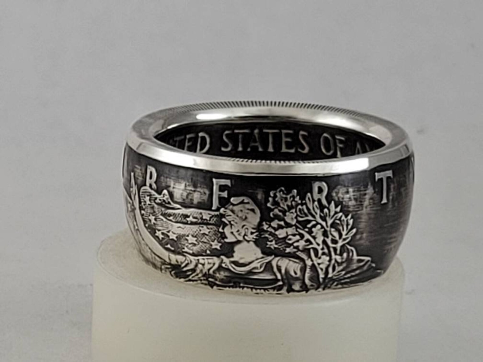 American Eagle Silver Dollar Coin Ring - Etsy