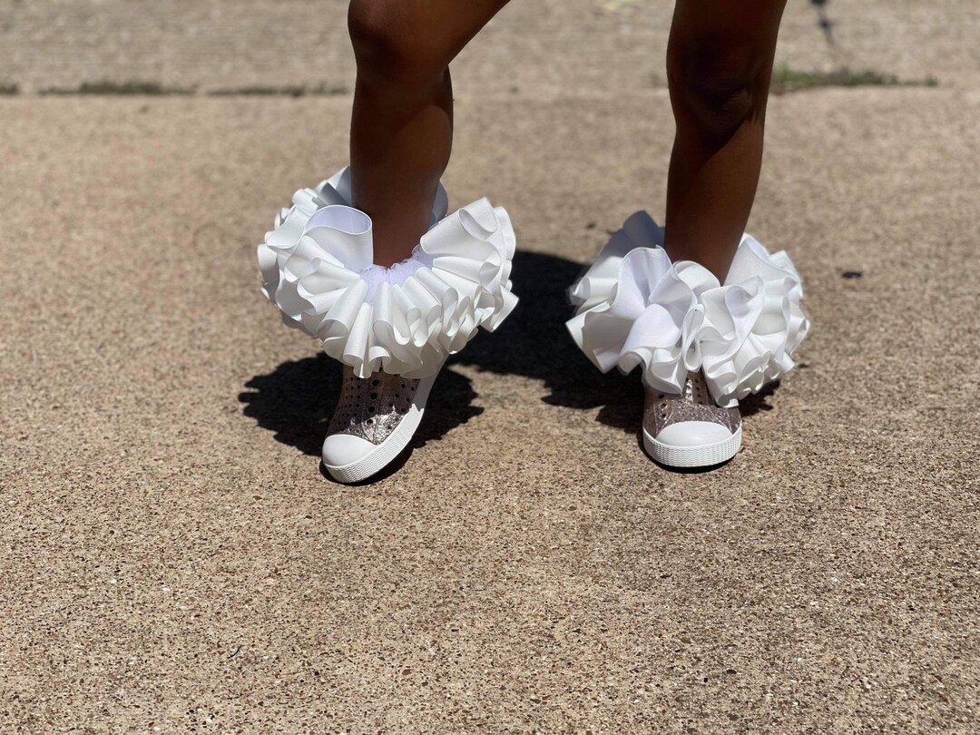 White Anklets, Ribbon Anklet, White Ribbon Tutu Anklets, Single Layer ...