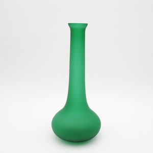 Vintage Emerald Green Genie Bottle Satin Finish Long Neck - Etsy