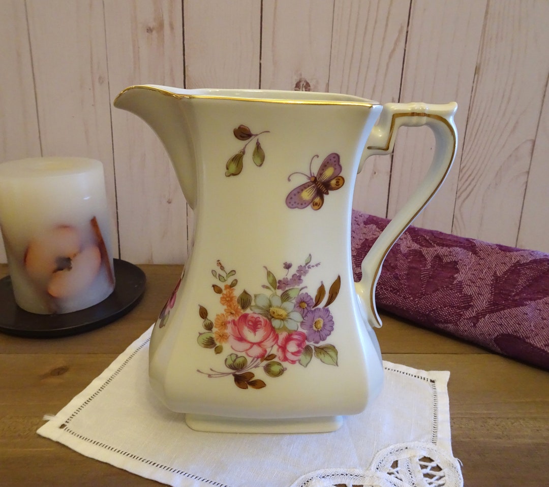 Lefton Pitcher Florals With Butterflies - Etsy