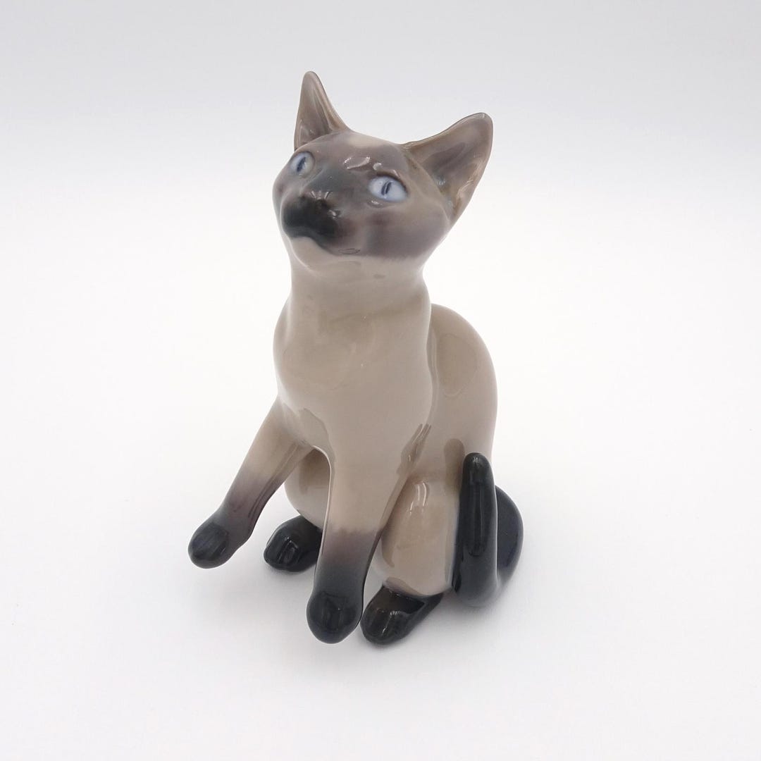 Vintage Bing & Grondahl Siamese Cat Figurine: Designer Svend Jespersen ...