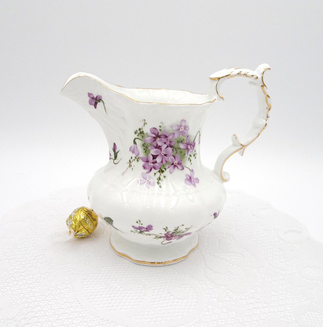 Large 5.5 Tall Hammersley Victorian Violets Juice or Water Pitcher With ...