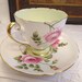 Shelley Rambler Rose Tea Cup and Saucer Green Interior Ripon - Etsy