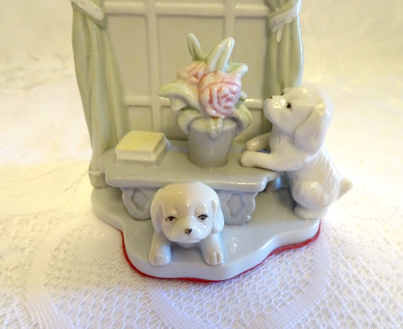 Home Buddies by Simson Giftware Playing Puppies Porcelain - Etsy