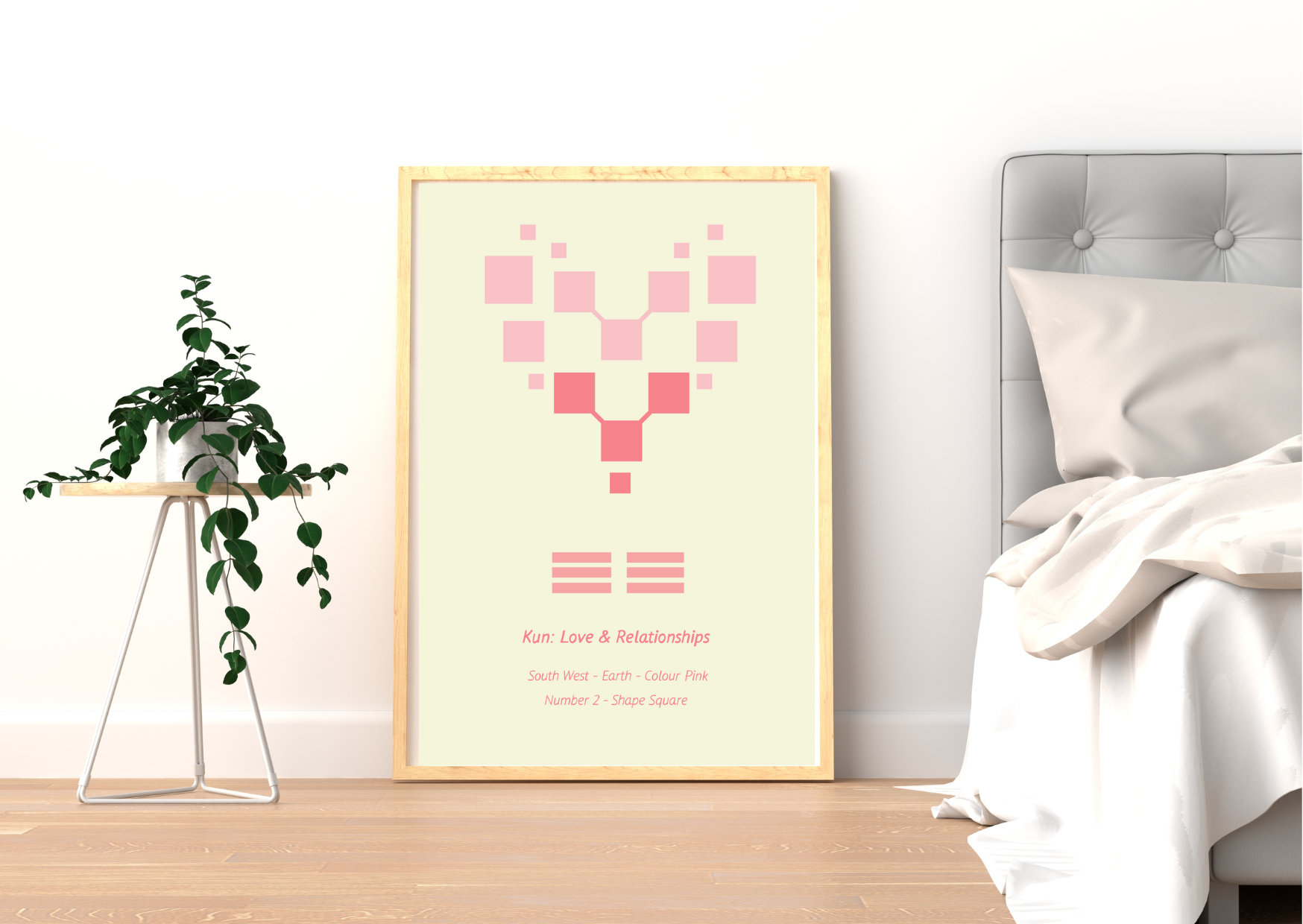 Feng Shui Art Set of 9 Images, Bagua Areas in the Home, Wall Art Law of ...