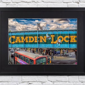 London Photography London Camden Lock Day Time Large Mounted & Framed ...
