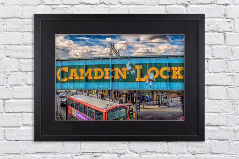 London Photography London Camden Lock Day Time Large Mounted & Framed ...