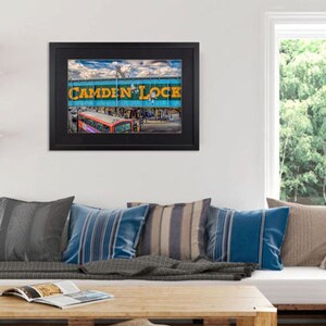 London Photography London Camden Lock Day Time Large Mounted & Framed ...